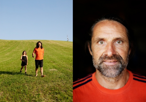 Simon Koy — Alexander Huber mit seiner Tochter /eltern family